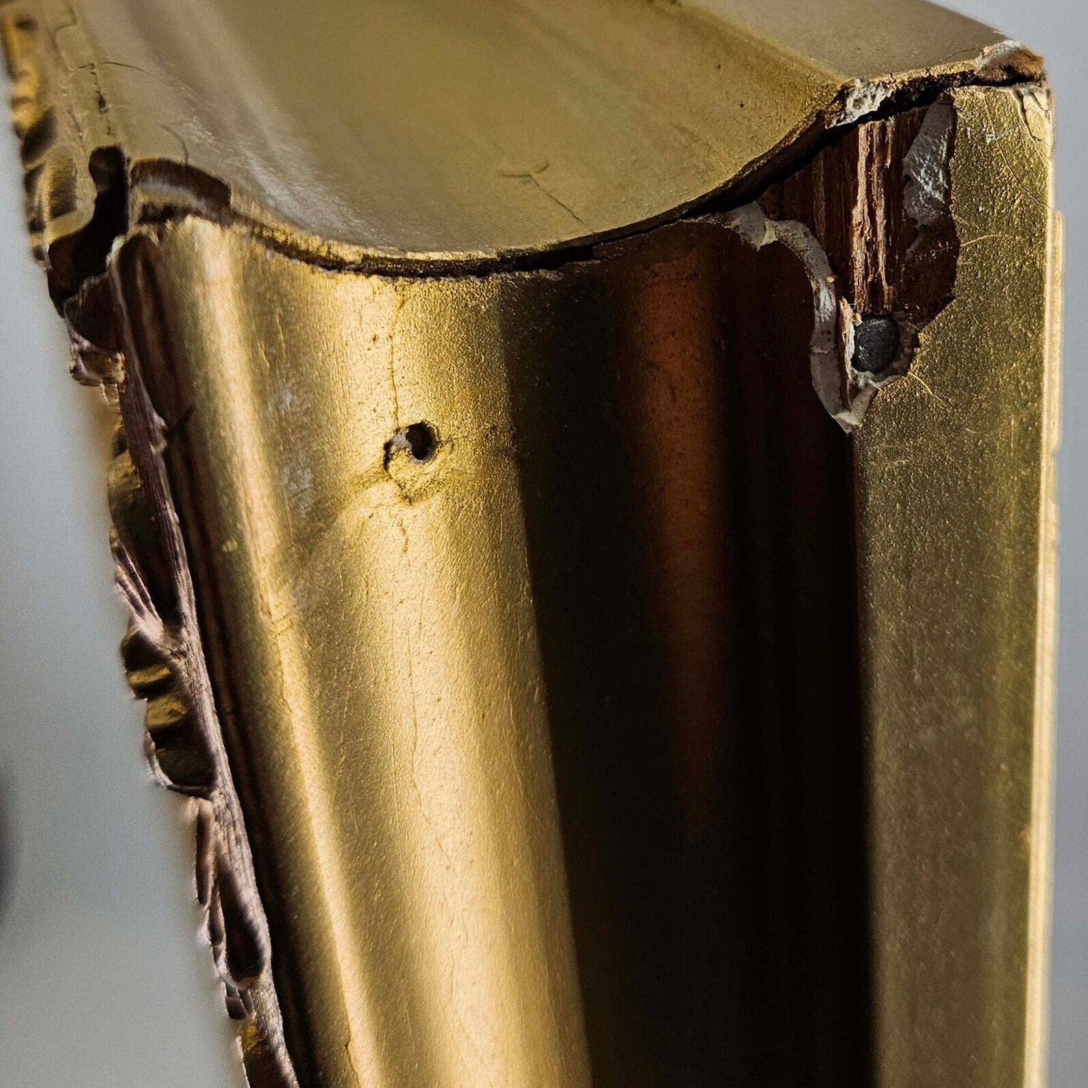 Vintage Antique Gilded Gold Picture Frame Gilt Wood and Gesso for 14X11 ...