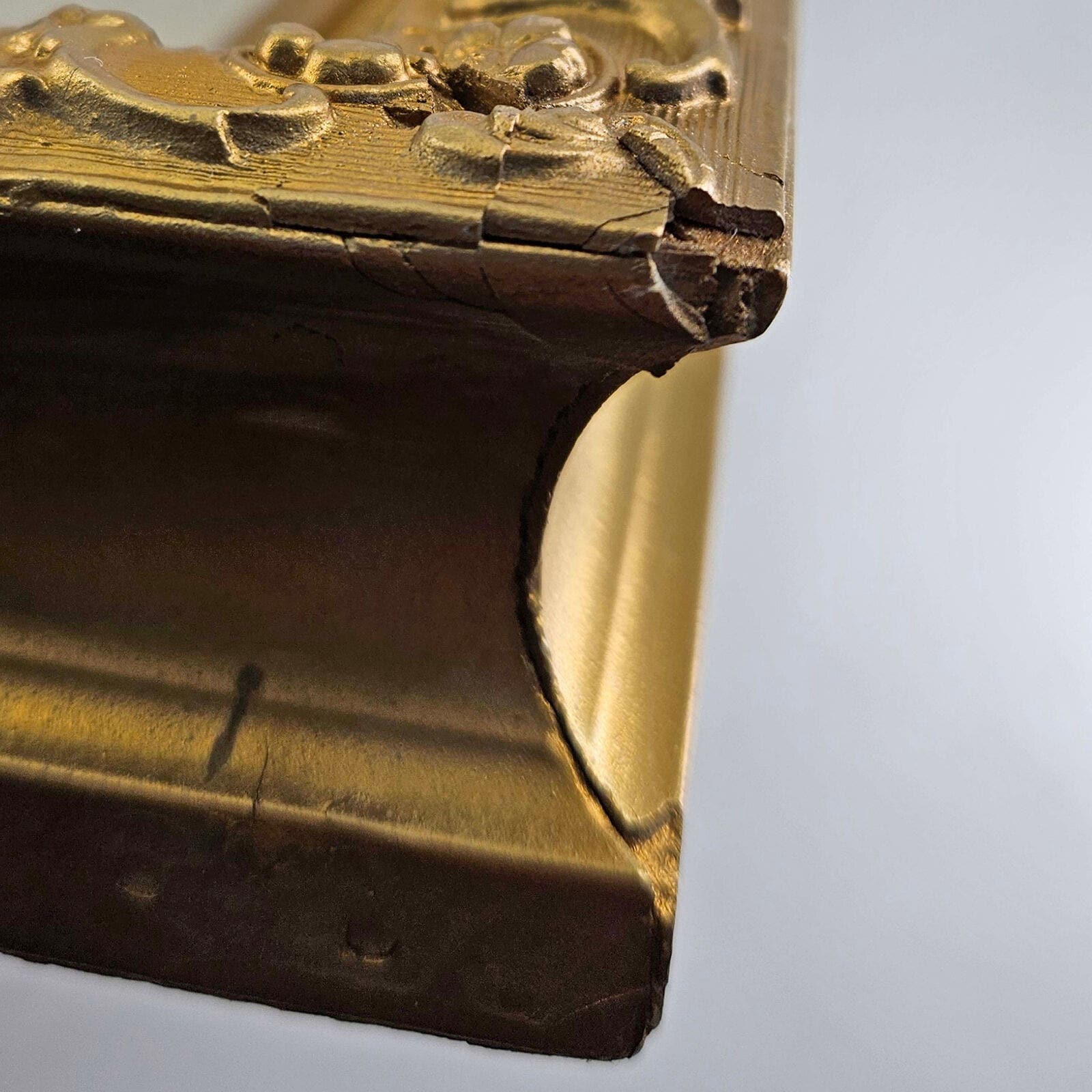 Vintage Antique Gilded Gold Picture Frame Gilt Wood and Gesso for 14X11 ...