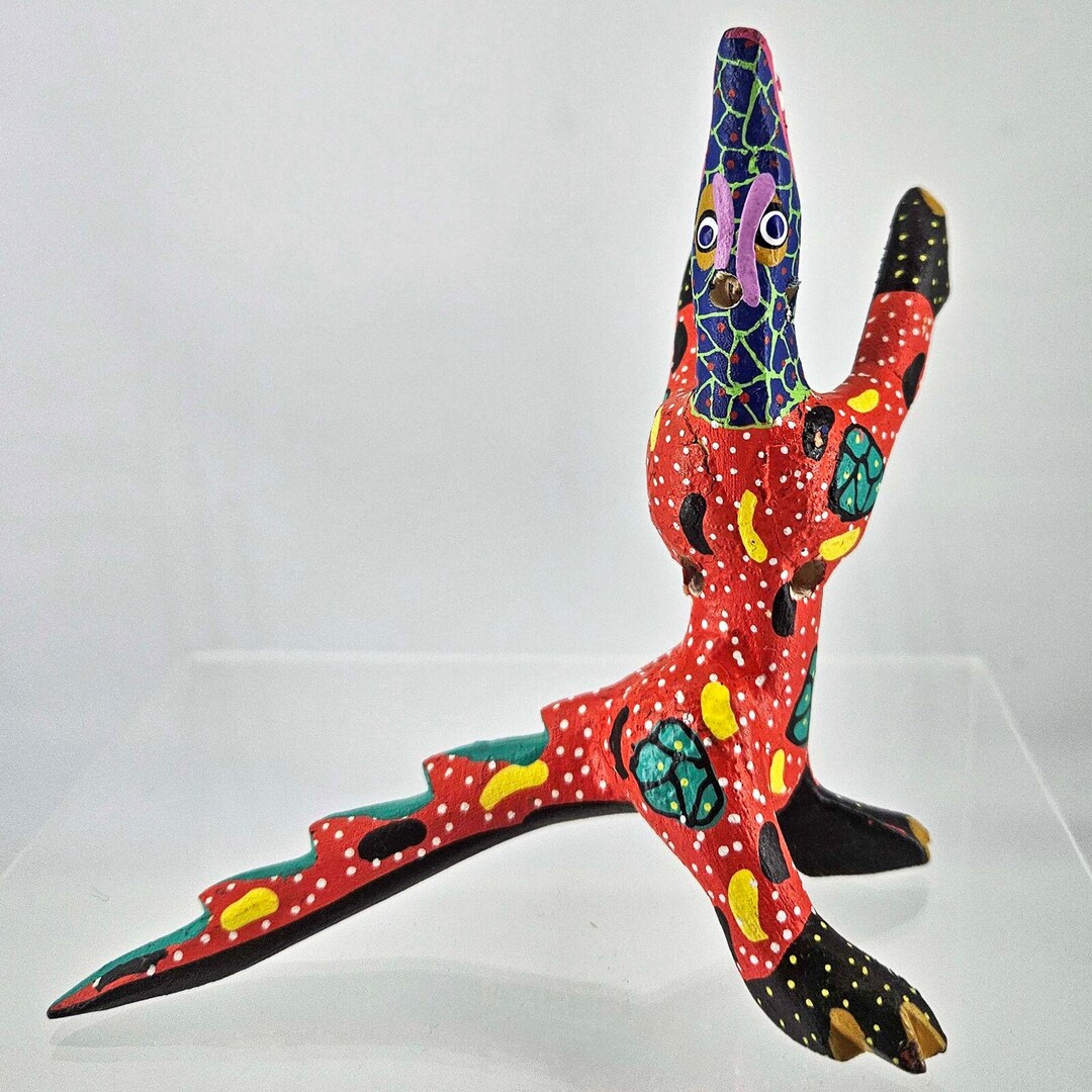 Small DRAGON Alebrije Oaxaca Mexico Oaxacan Wood Carving Hand Painted ...