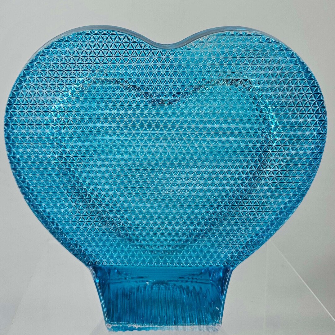 Mikasa Blue Heart Shaped Photo Picture Frame Heavy Crystal Glass 4X4 - Etsy