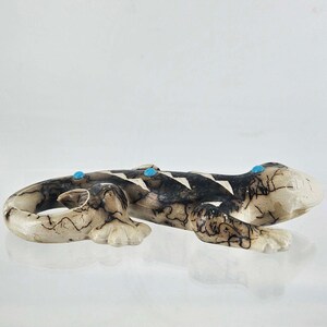 Native American Navajo Tom Vail Horsehair Pottery Gecko Lizard With ...