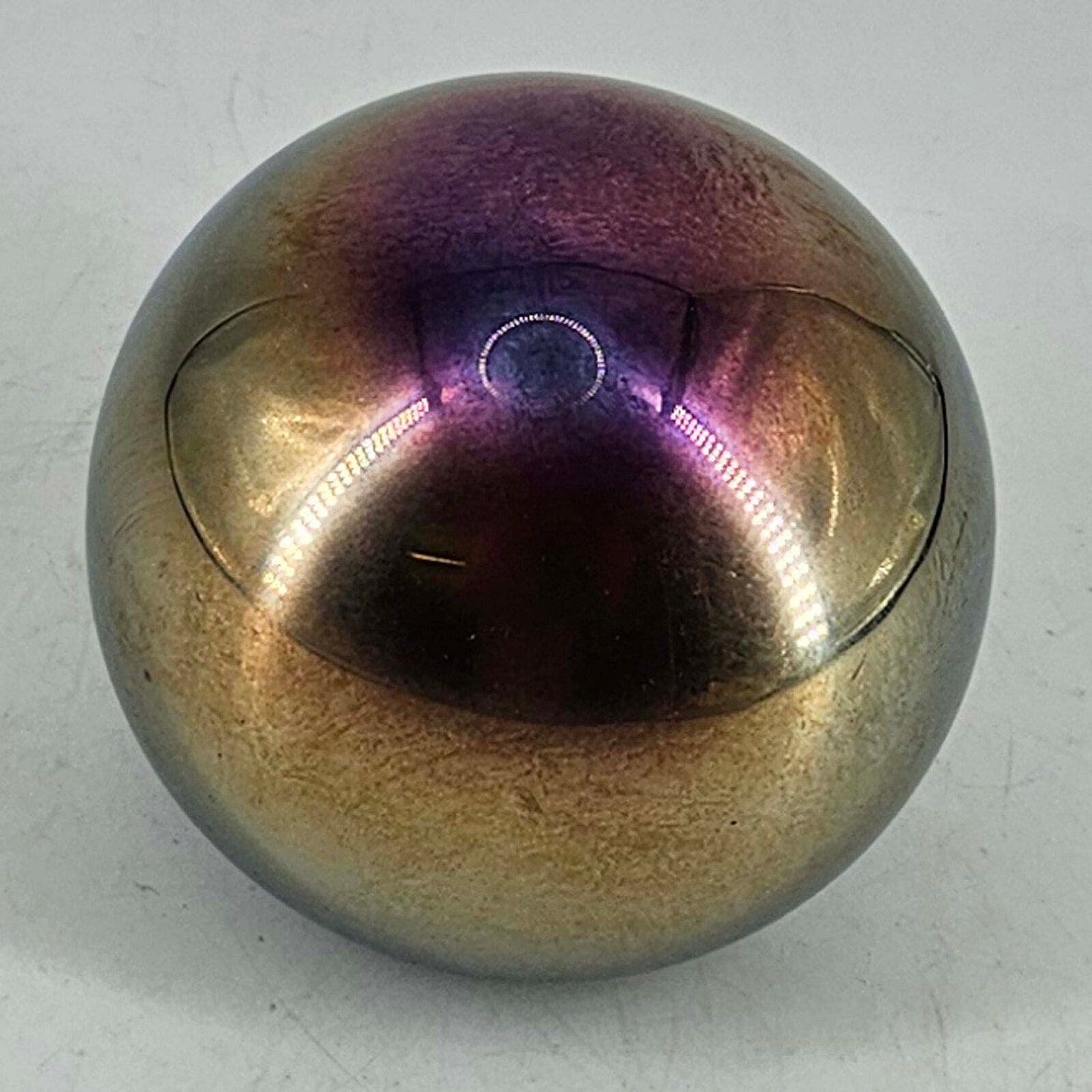 Vintage Signed St Clair Art Glass Iridescent Heavy Paperweight 3.25 - Etsy