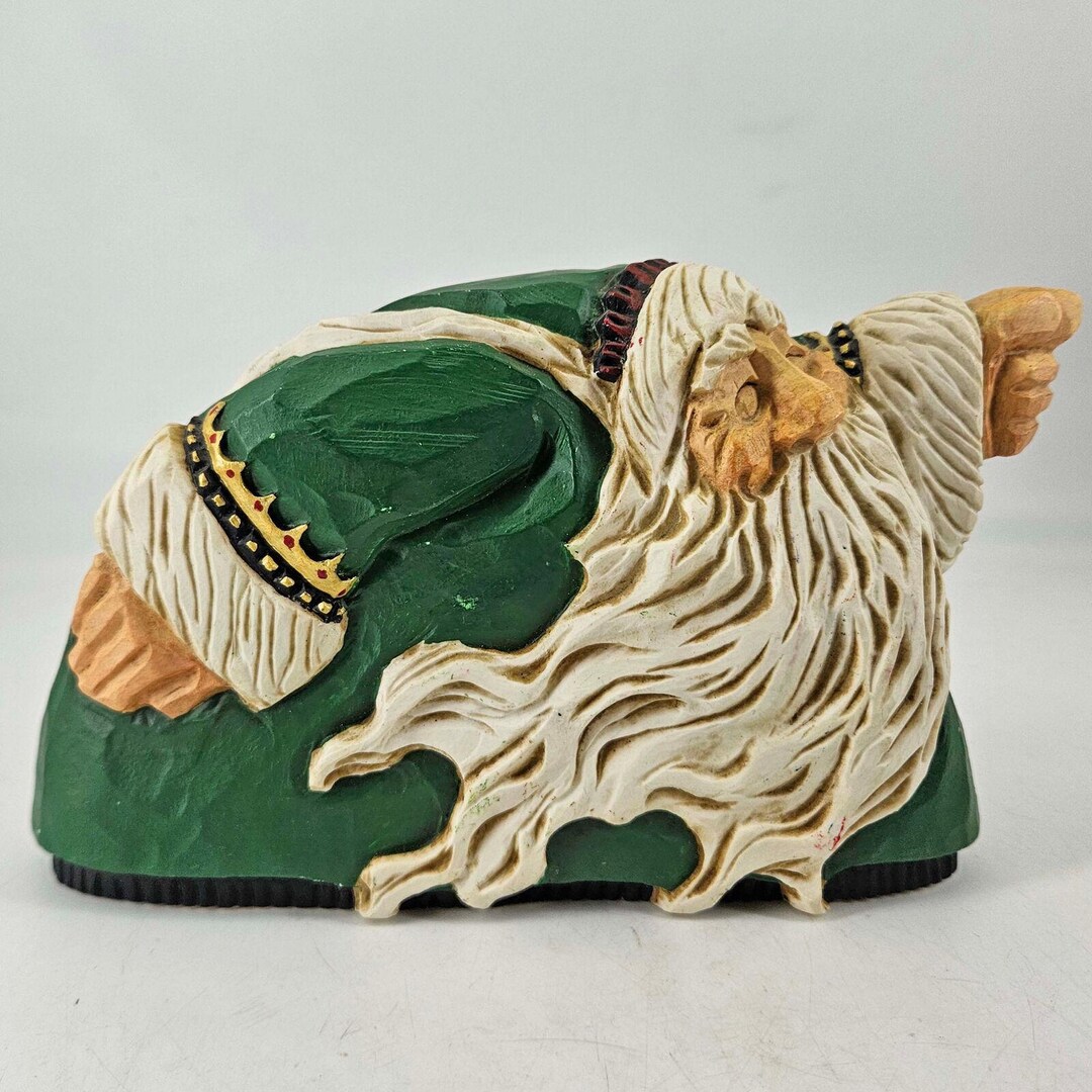 Vintage David Frykman Green Santa Figurine Christmas Decor 1997 - Etsy