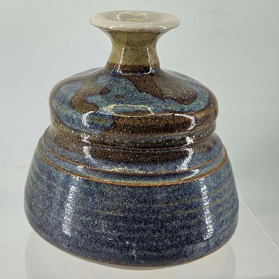 Mid Century Modern MCM Vintage Signed Art Pottery Bud Vase Decor 4" - Etsy