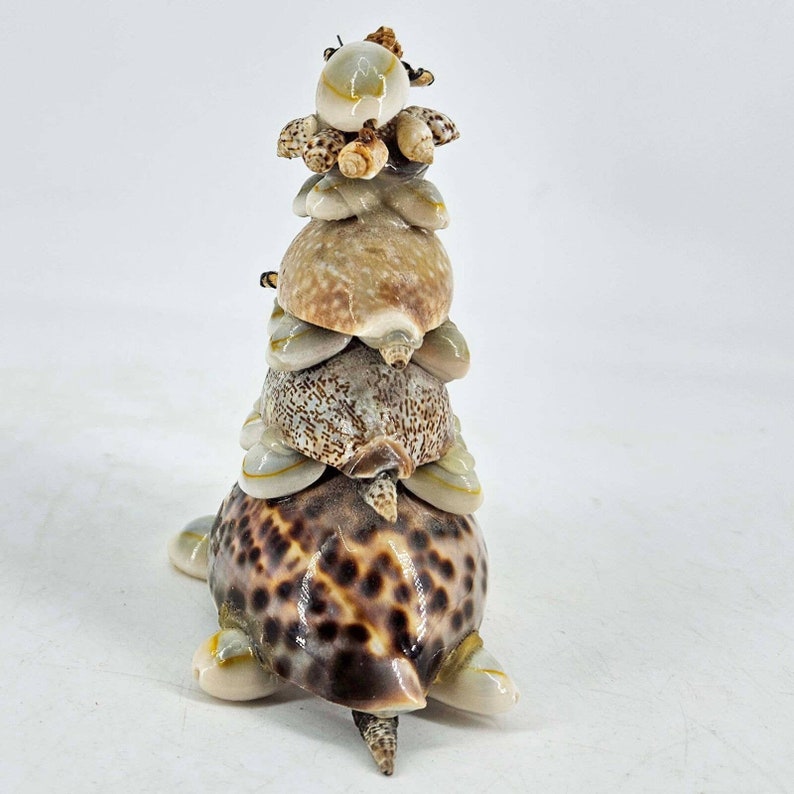 Stacked Turtle Shell Art Noders Seashell Wearing Hat Glasses - Etsy