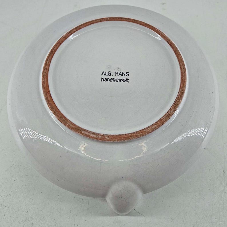 Vintage Ceramic Dish Hand Painted and Signed by Swiss Artist Alb Hans ...