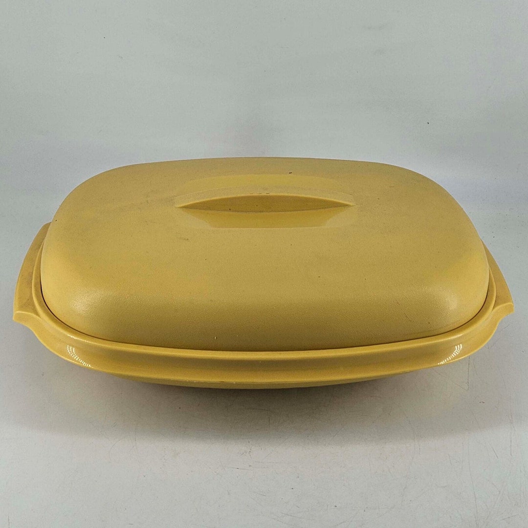 Vintage Tupperware Steamer Gold Microwave Vegetable Rice 4pc Serve ...