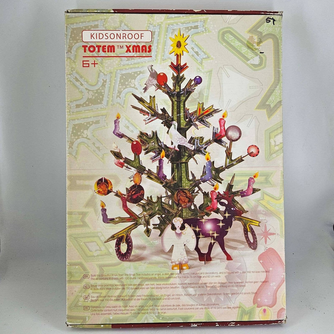 Large 2009 Kidsonroof Totem Christmas Xmas Tree 3D Puzzle Construction Kit New - Etsy