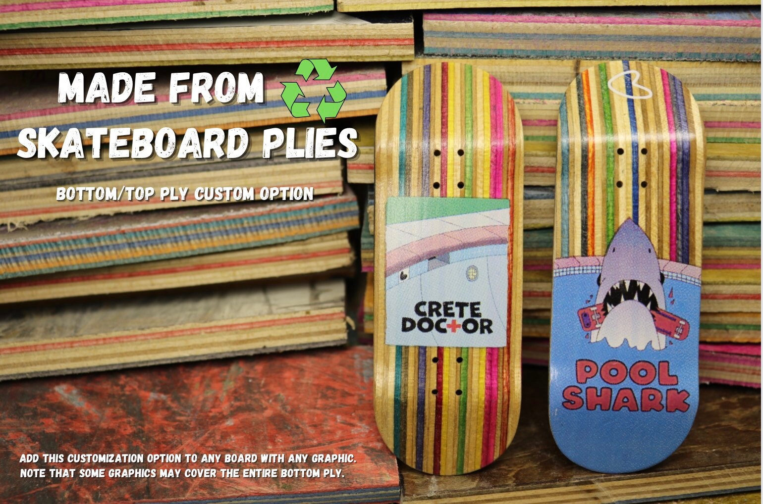 Groove Recycled Skateboard Plies Fingerboard Deck - Etsy