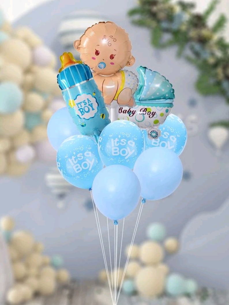 Baby Shower Decorations Baby Boy Balloon Decoration Set Gender - Etsy