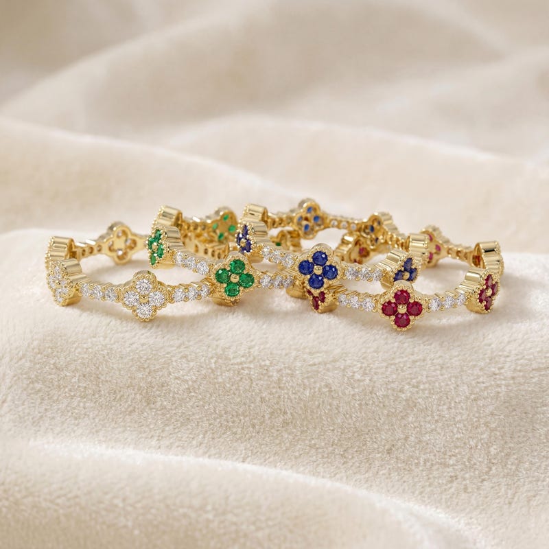 Red Clover Rings - Etsy