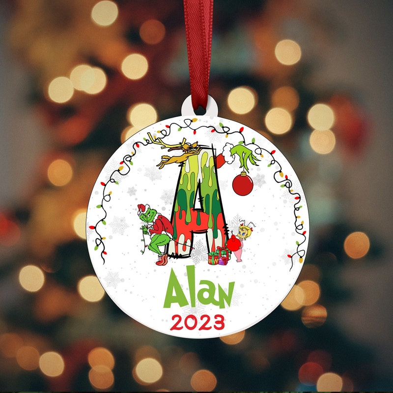 Grinch Monogram Svg - Etsy