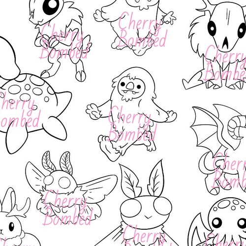 Cryptids/mythology Chibi SVG PNG Bundle - Etsy