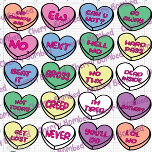 62 Anti-conversation Hearts SVG+PNG Valentine's Day - Etsy