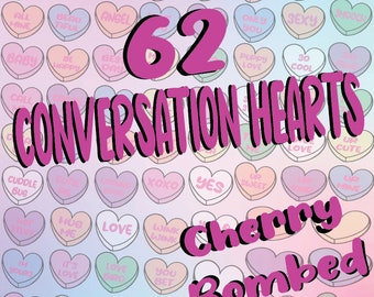 Abcs Conversation Hearts SVG, Alphabet Conversation Hearts PNG, Blank ...