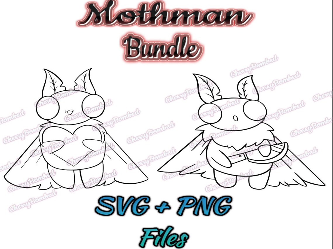 Cryptids/mythology Chibi Mothman SVG PNG Bundle - Etsy Canada