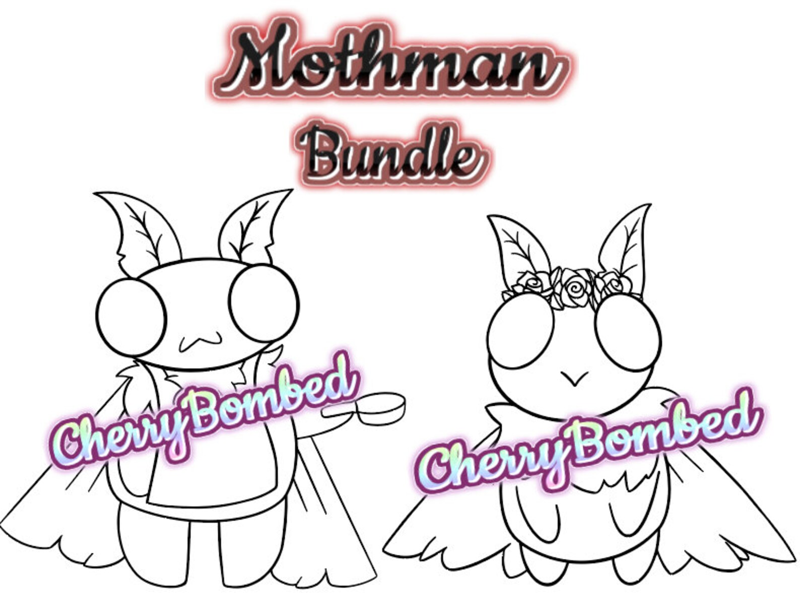 Cryptids/mythology Chibi Mothman SVG PNG Bundle - Etsy