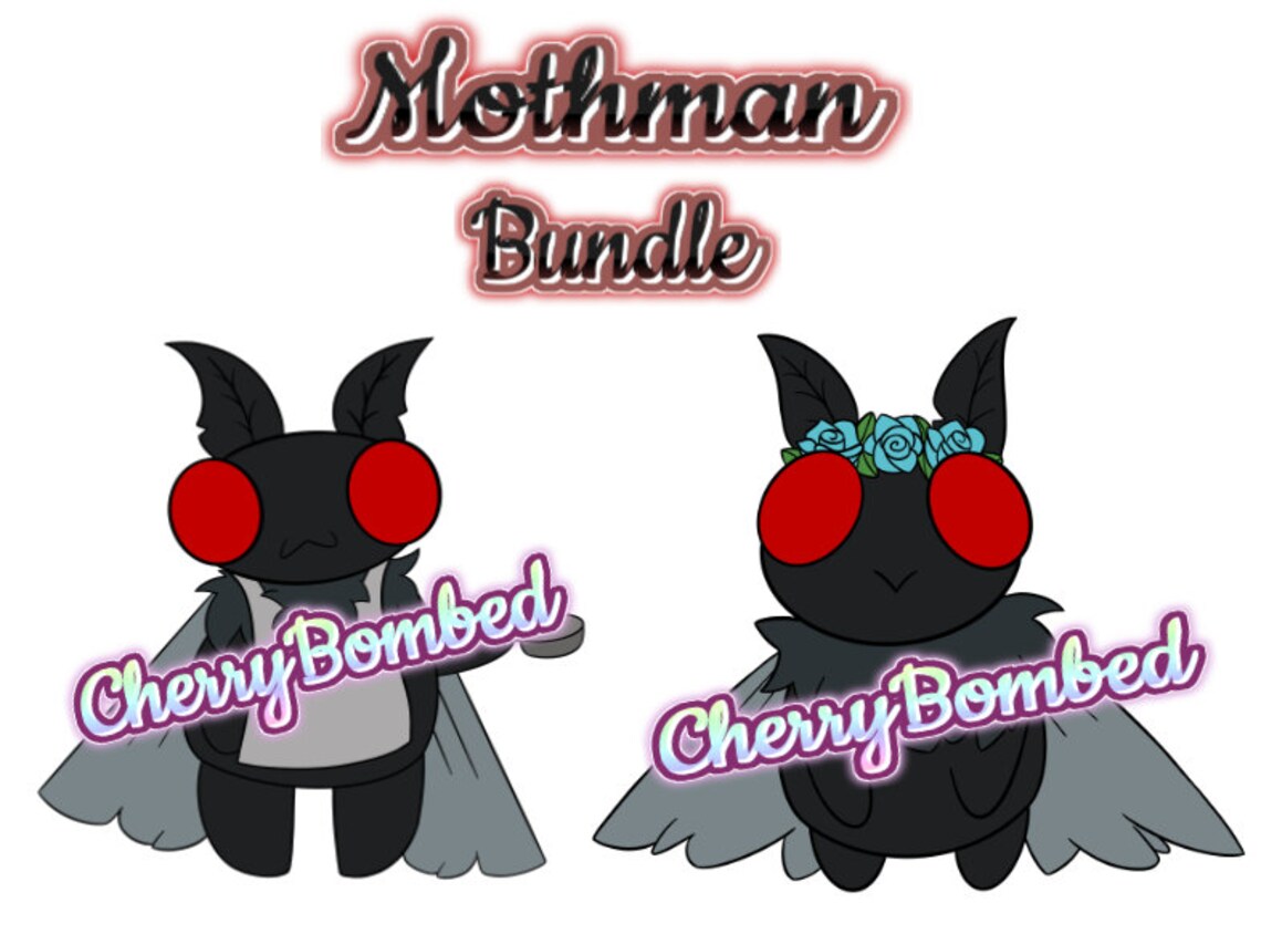 Cryptids/mythology Chibi Mothman SVG PNG Bundle - Etsy