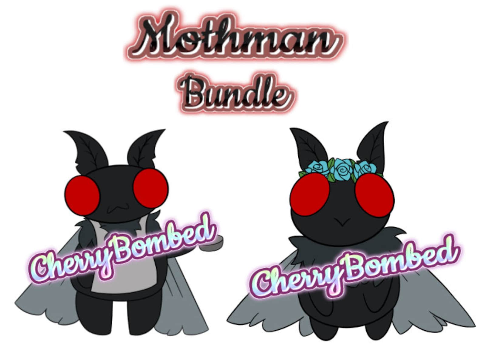 Cryptids/mythology Chibi Mothman SVG + PNG Bundle - Etsy Singapore