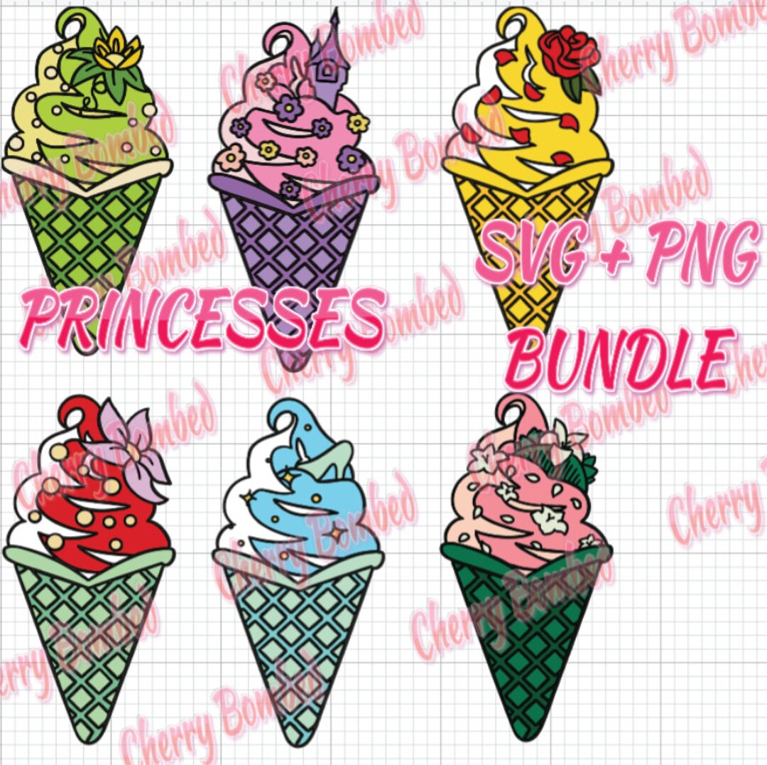 Princesses PNG + SVG BUNDLE - Etsy