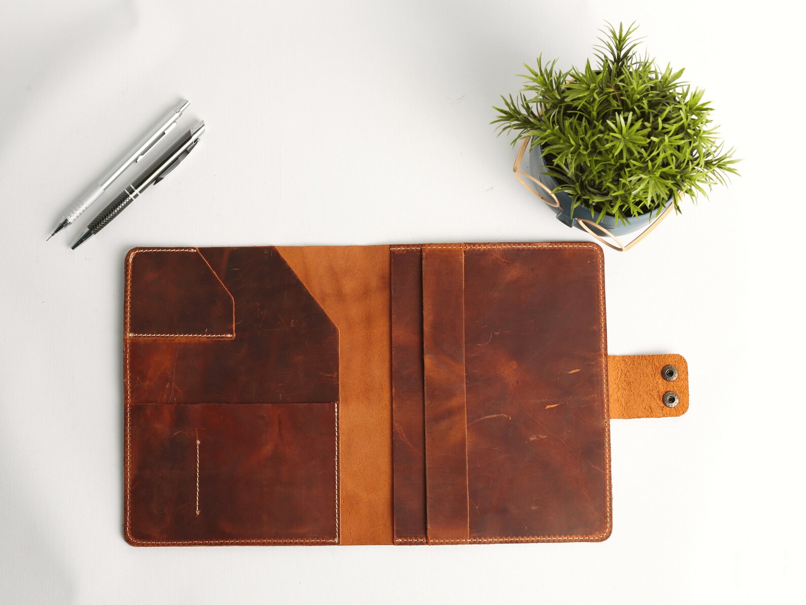 A5 Leather Journal Cover Personalized Leather Portfolio - Etsy