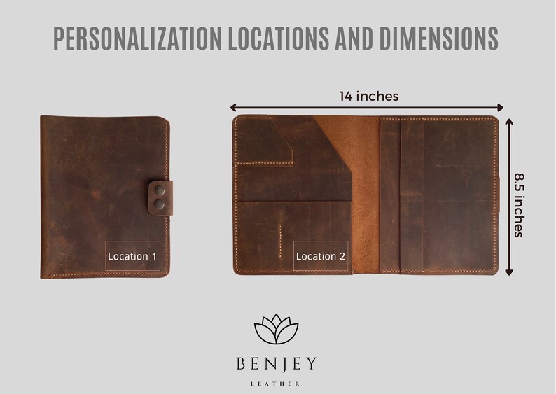 Personalized Leather Portfolio Custom A5 Leather Padfolio - Etsy