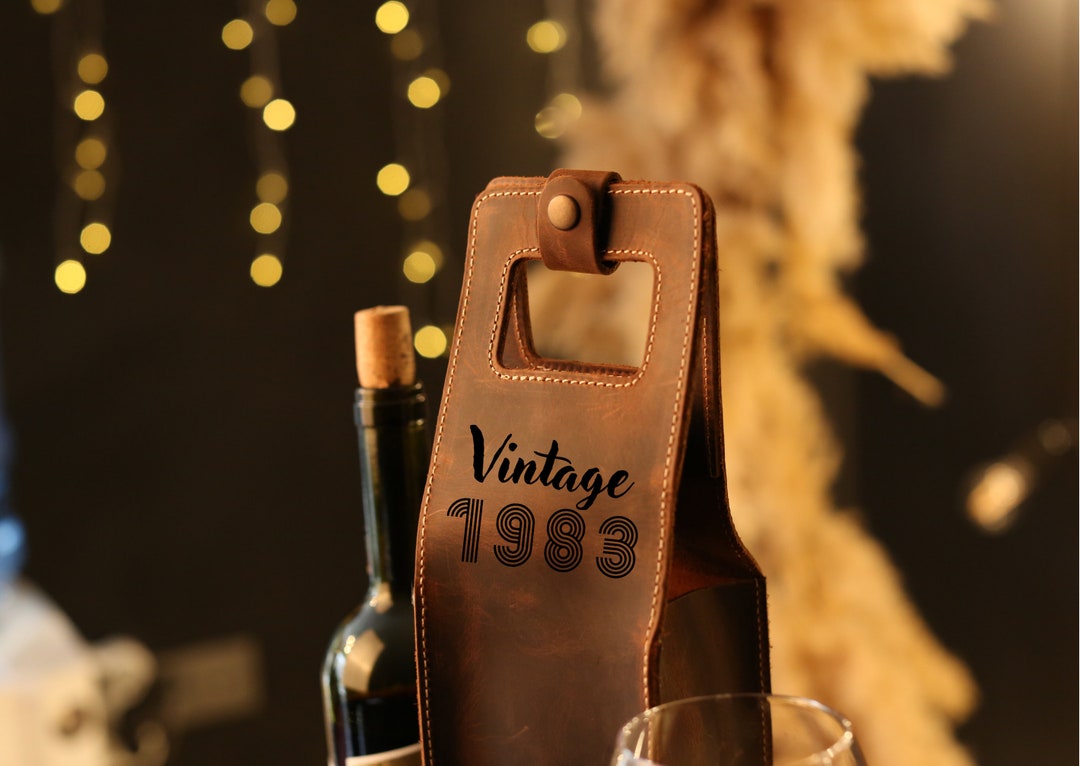 Personalized Leather Wine Caddy, Hand Crafted Wine Holder, Monogrammed ...