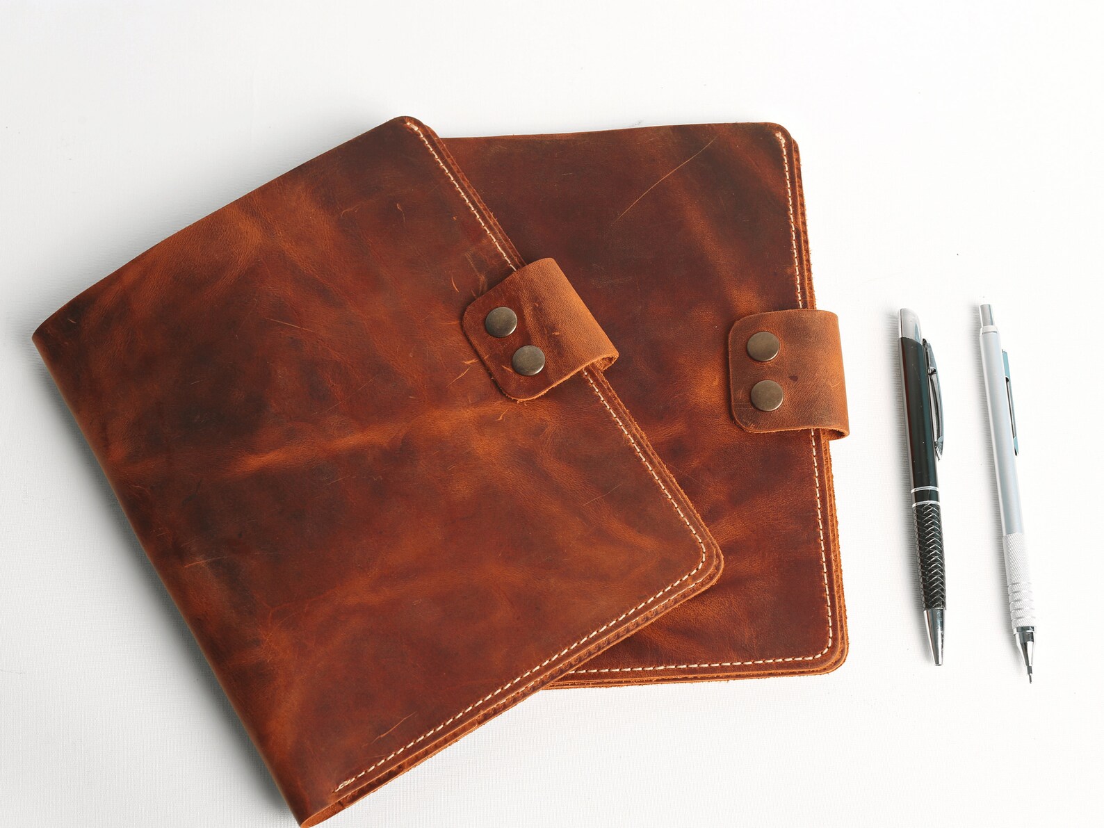 A5 Leather Journal Cover Personalized Leather Portfolio - Etsy