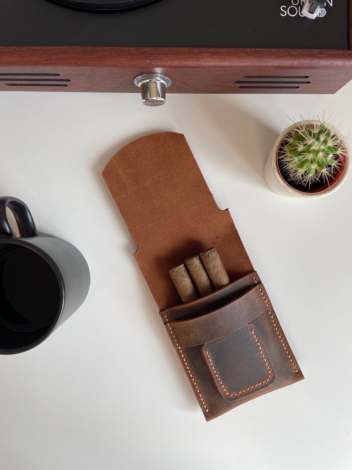 Handmade Leather Cigar Holder Custom Cigar Sleeve Cigar - Etsy