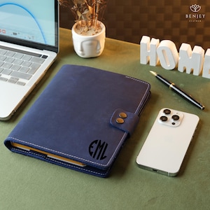 Personalized Top Grain Leather Portfolio, Christmas Gift, Engraved Notepad Cover, Best Gifts for ...