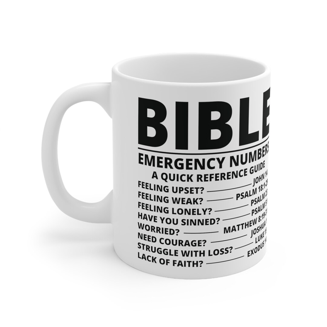 Bible Emergency Numbers, Christian Mug Gift for Someone Special, Gift ...