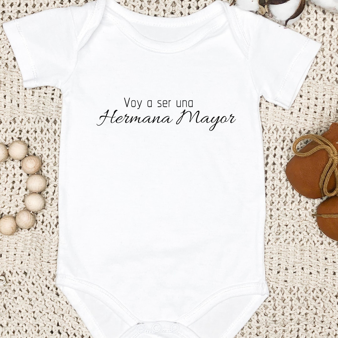 Hermana Mayor Anuncio De Embarazo Bebe En Camino Infant Baby Rib ...