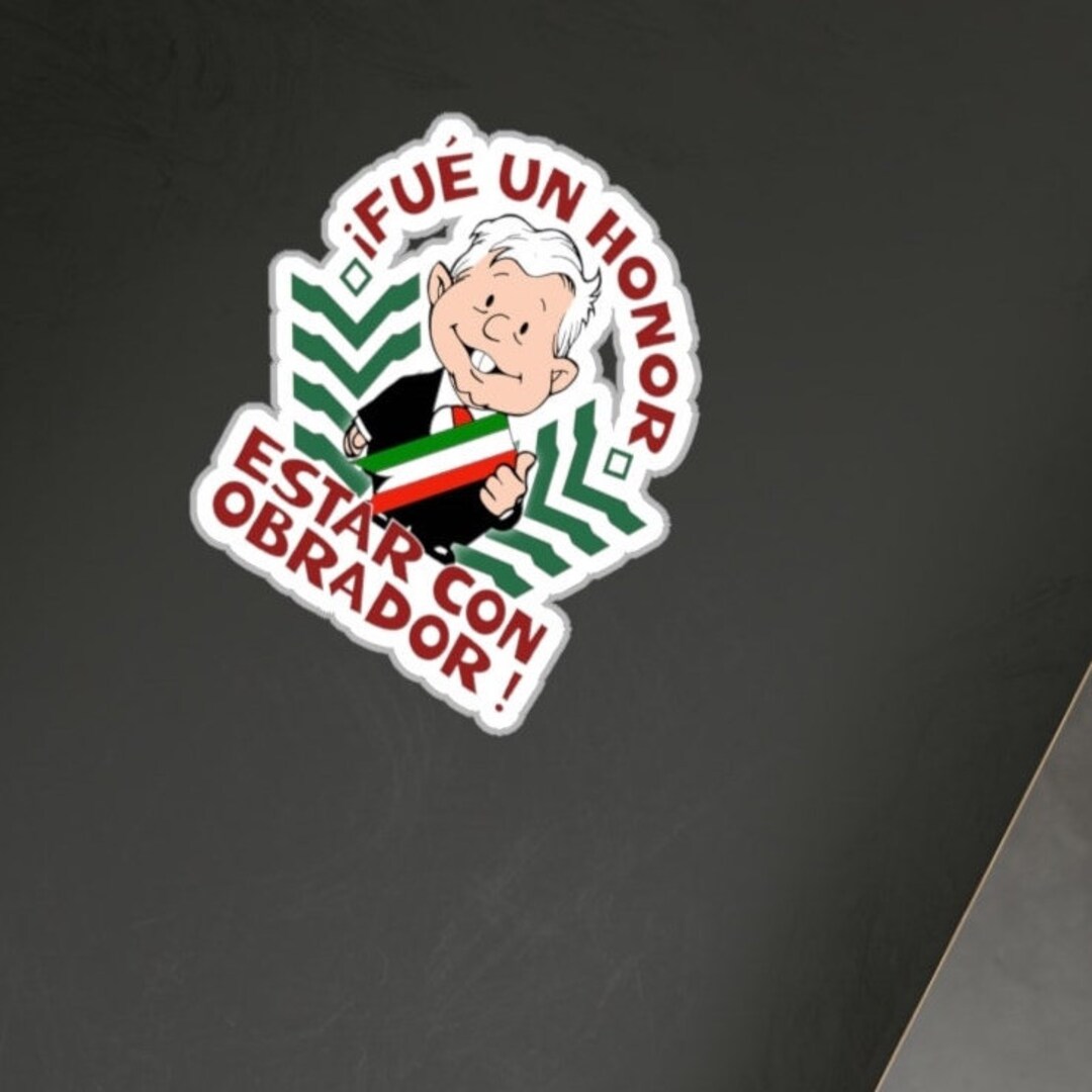 AMLO Presidente De México Sticker, López Obrador Kiss-cut Vinyl Decals ...