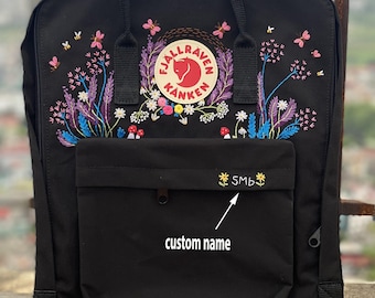 Fjallraven Kanken Embroidery Design Flowers/embroidered Fjallraven ...