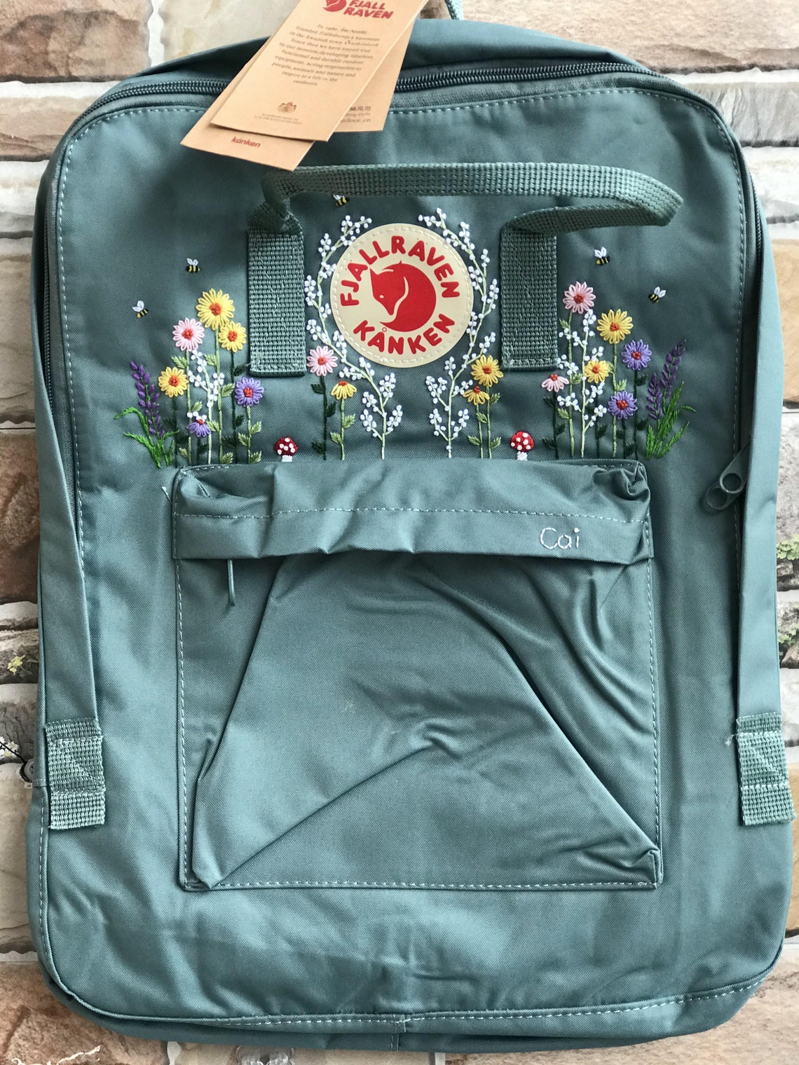 Embroidered Kanken Backpack/ Fjallraven Kanken Embroidery | Etsy