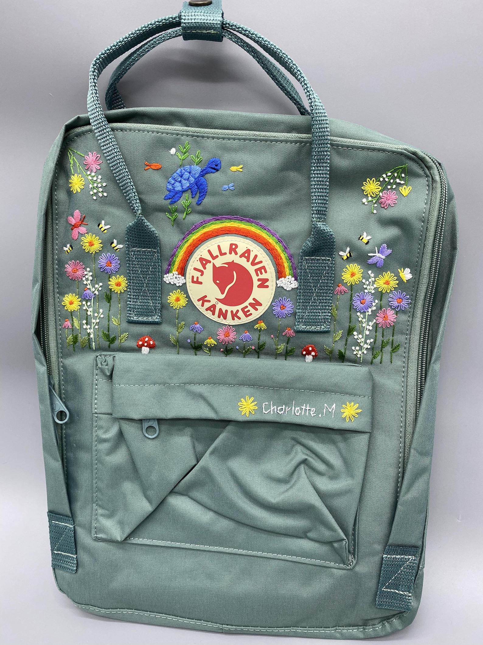 Fjallraven Kanken No. 1 Backpack Custom Hand Embroidery/customized ...