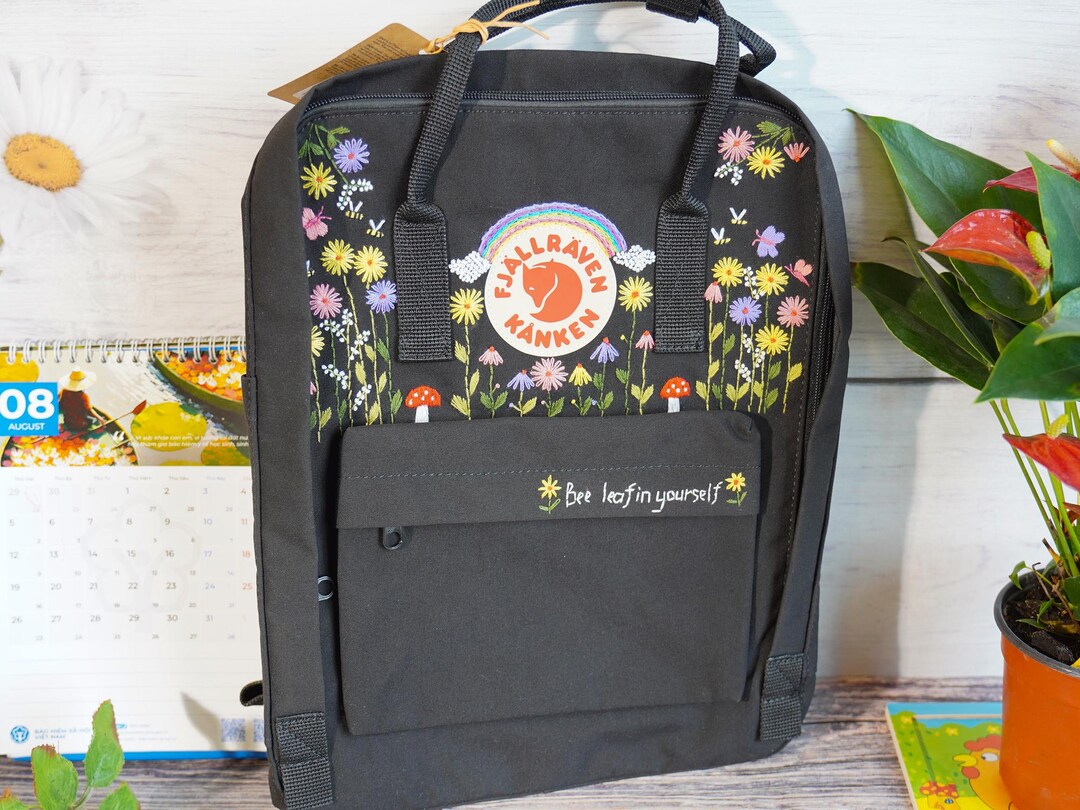 Fjallraven Kanken Embroidery Design Flowers, Fjallraven Kanken ...