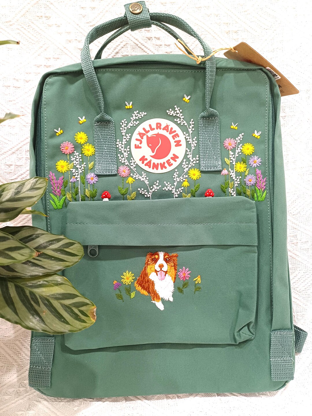 Custom Embroidered Kanken Backpack W Dog Design on Request/ Fjallraven ...