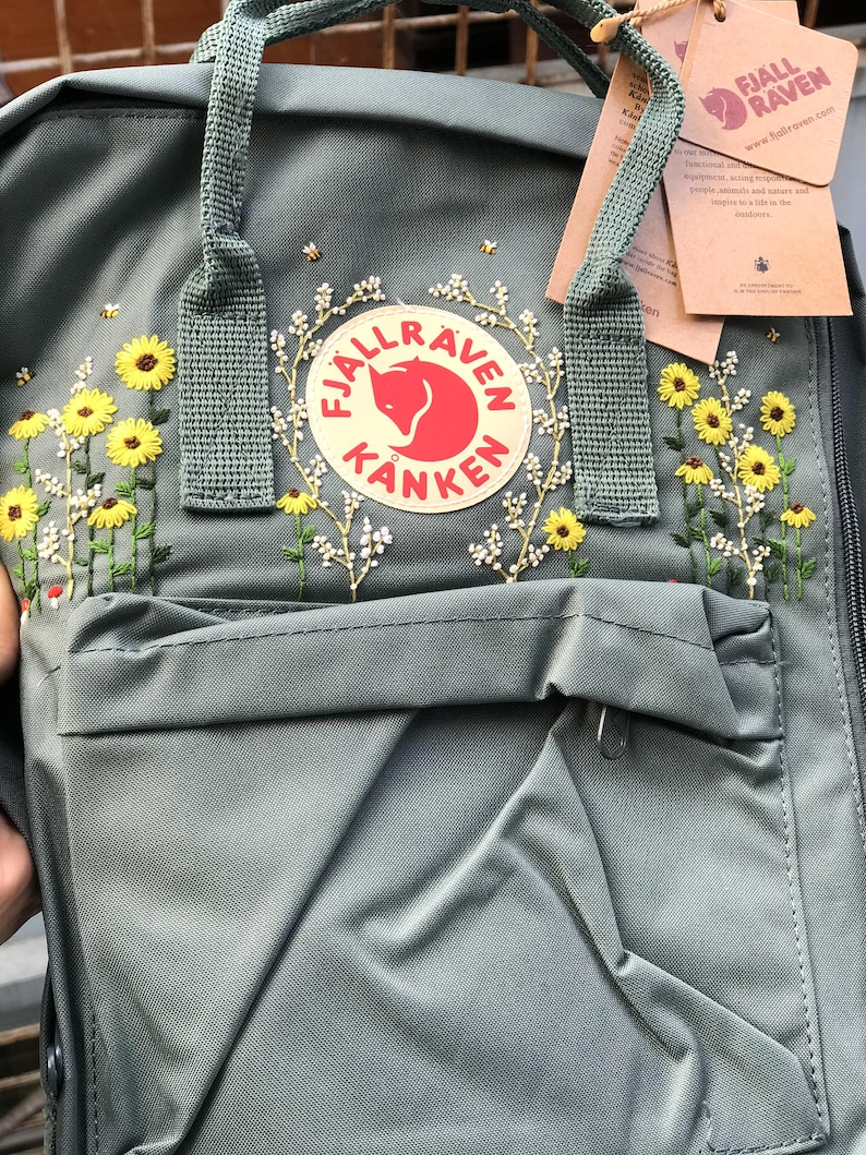 Kanken Backpack Embroidery/hand Embroidery on Fjallraven Kanken ...