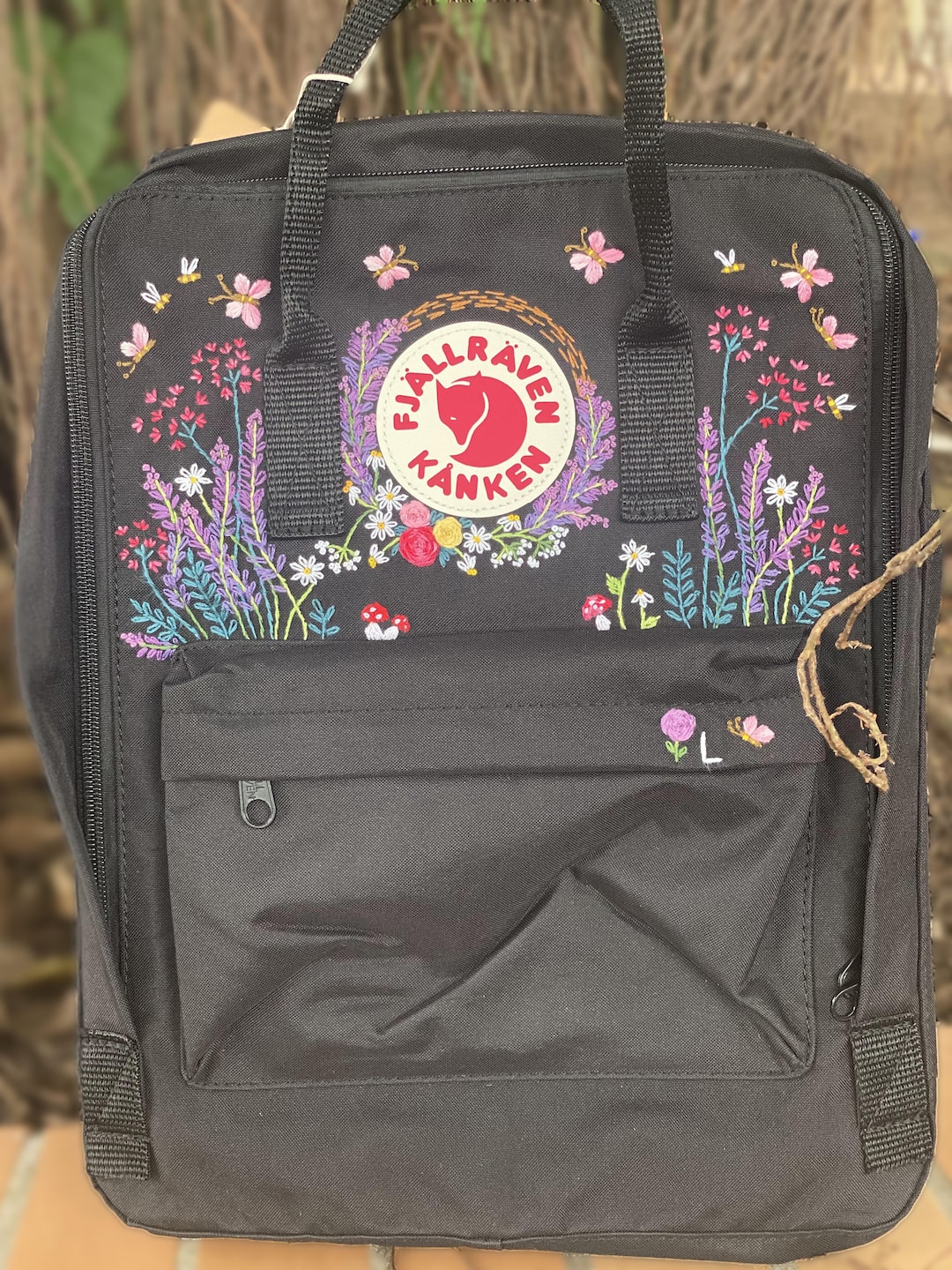 Fjallraven Kanken Bag With Lavender and Butterfly Embroidery/lavender ...