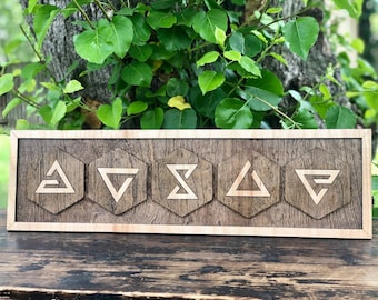 The Witcher Wall Art Wolf and Magic Signs - Etsy