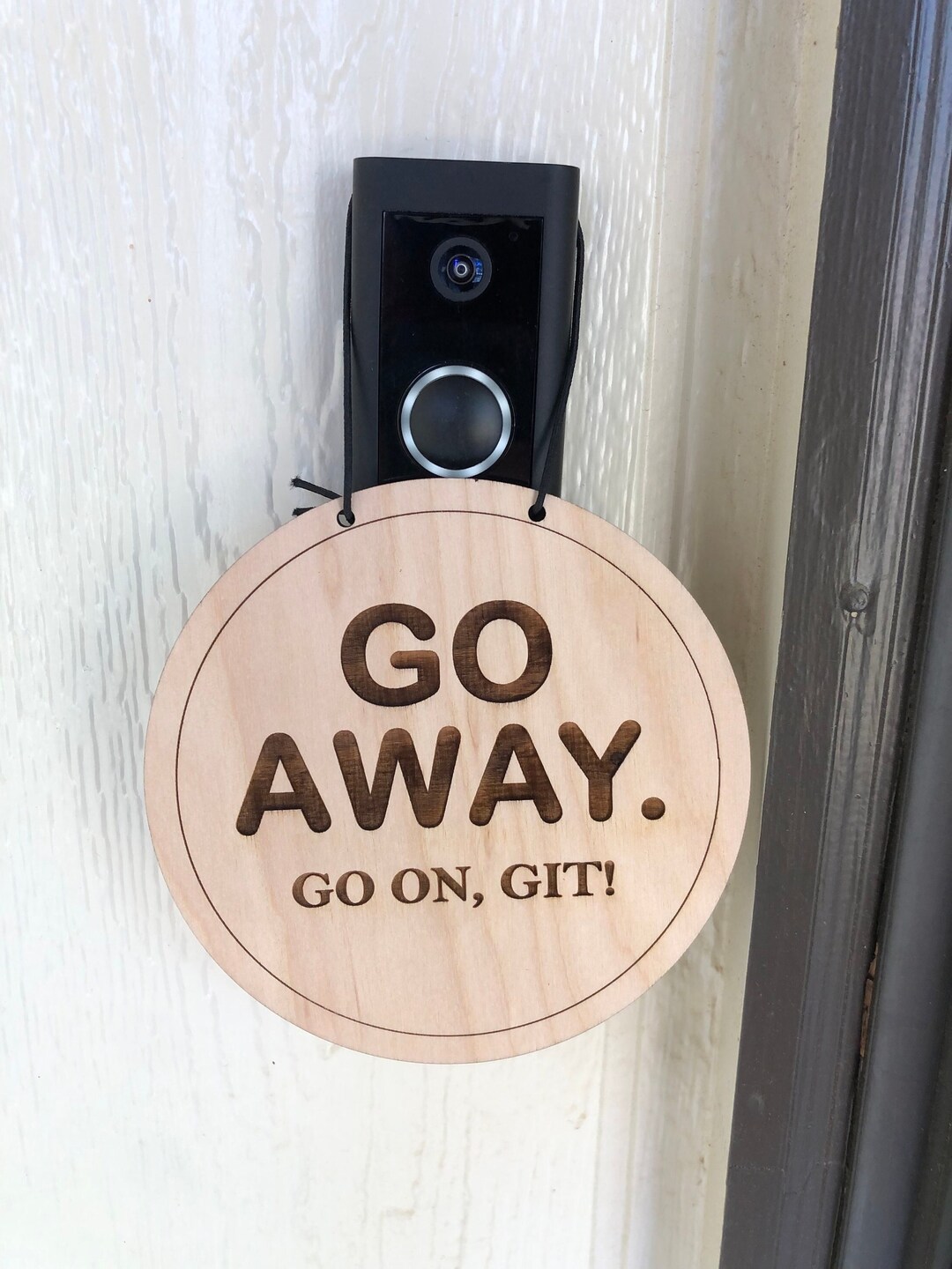 Go Away, GO ON GIT! - Doorbell Hanger - Etsy