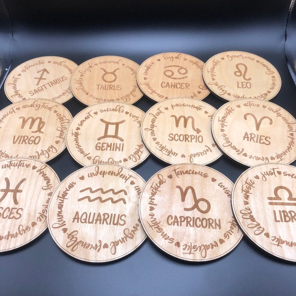 Zodiac Coaster - Etsy