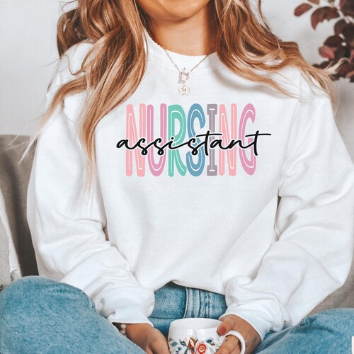 CNA Sweatshirt Certified Nursing Assistant Nurse - Etsy