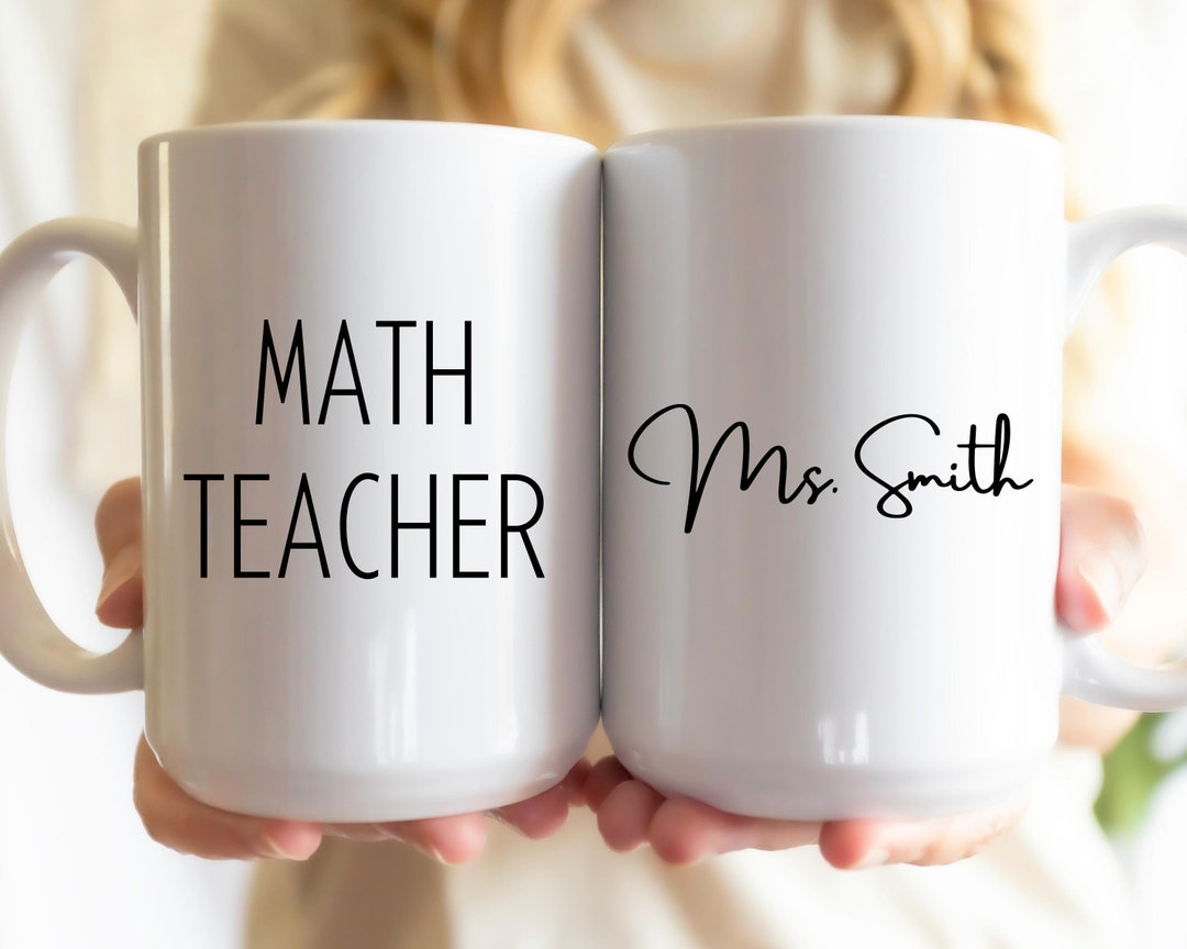 Personalized Math Teacher Gift, Custom Math Teacher Mug, STEM Teacher ...