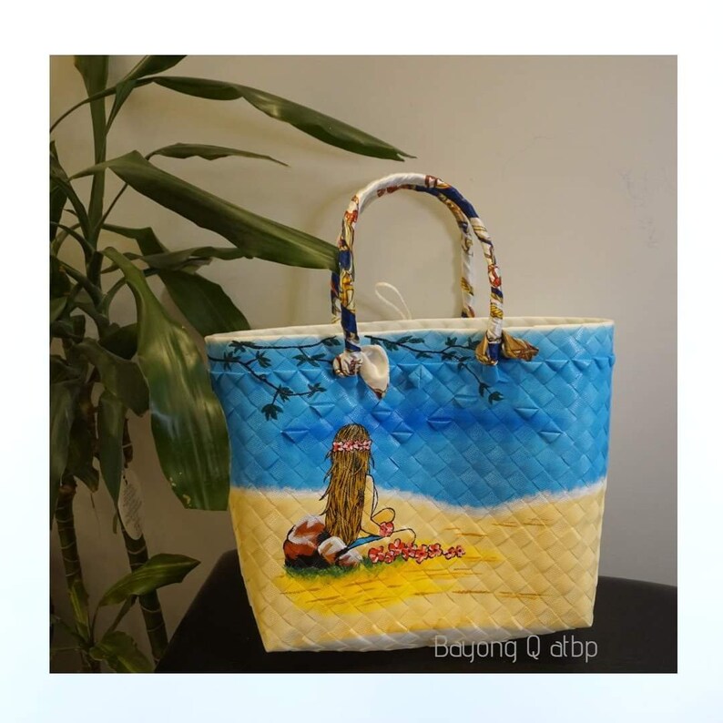 Bayong Bag Handpainted | Art Bag | Gift for Her | Gift for Mom - Etsy