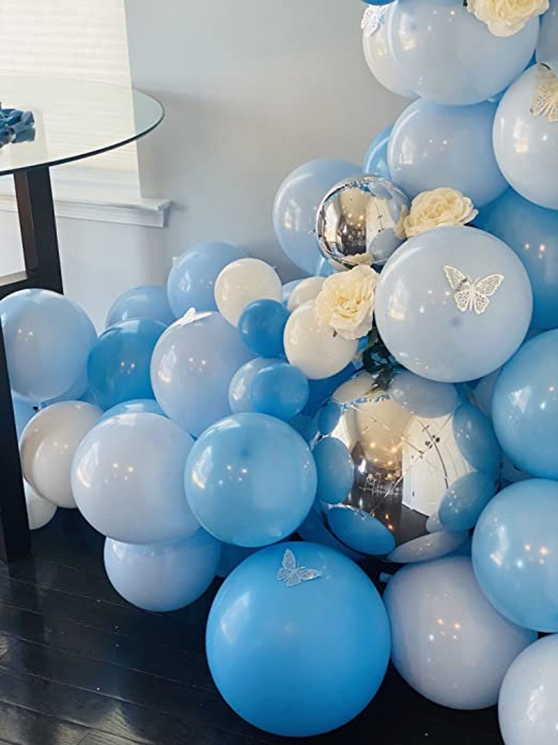 BLUE BALLOON GARLAND Pastel Balloons Boho Balloon Arch - Etsy