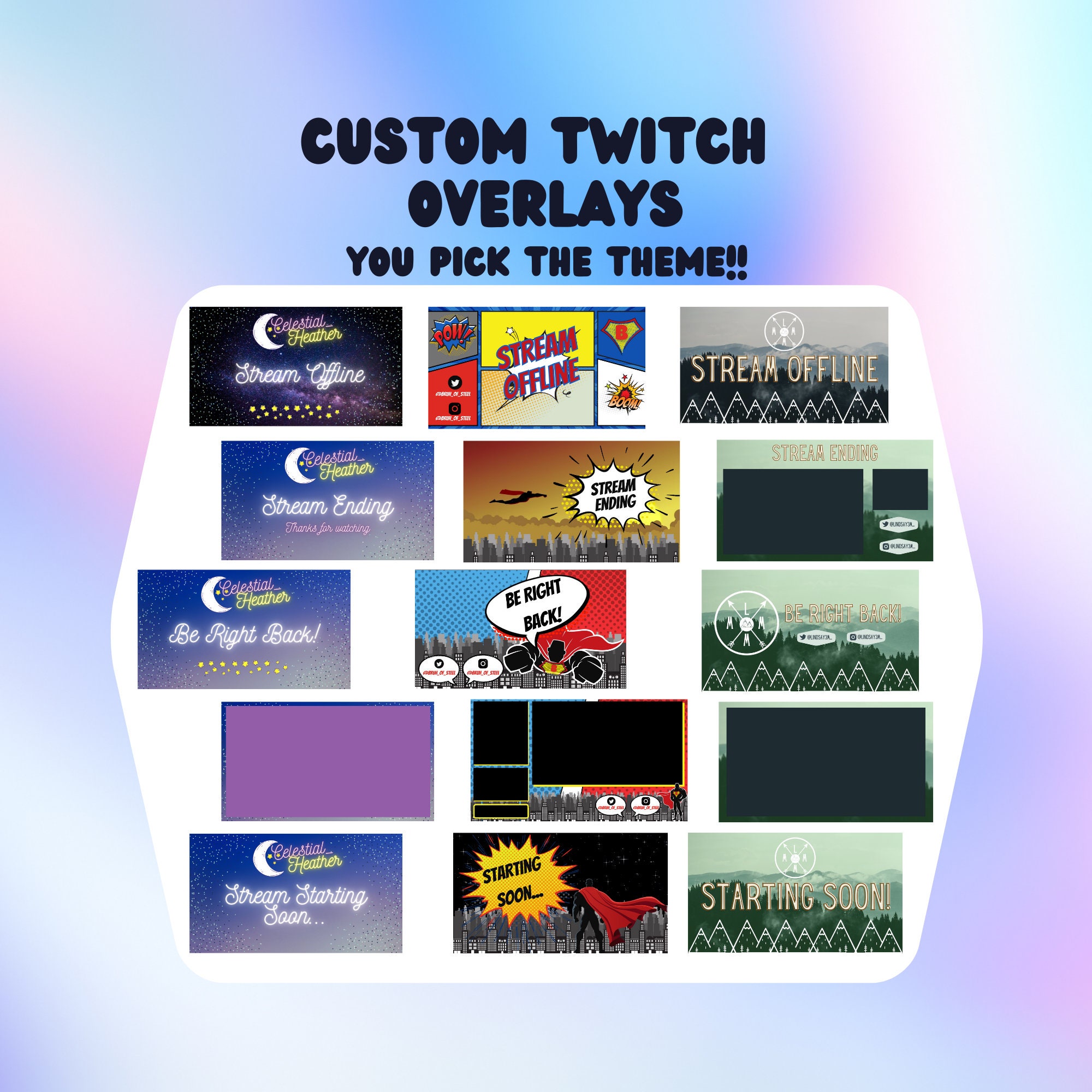 Custom Twitch Overlays - Etsy