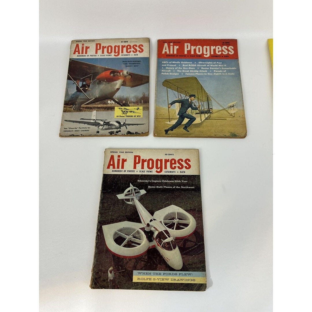Vintage Air Progress Magazines Lot of 3 Spring and Fall 1959 and Spring ...