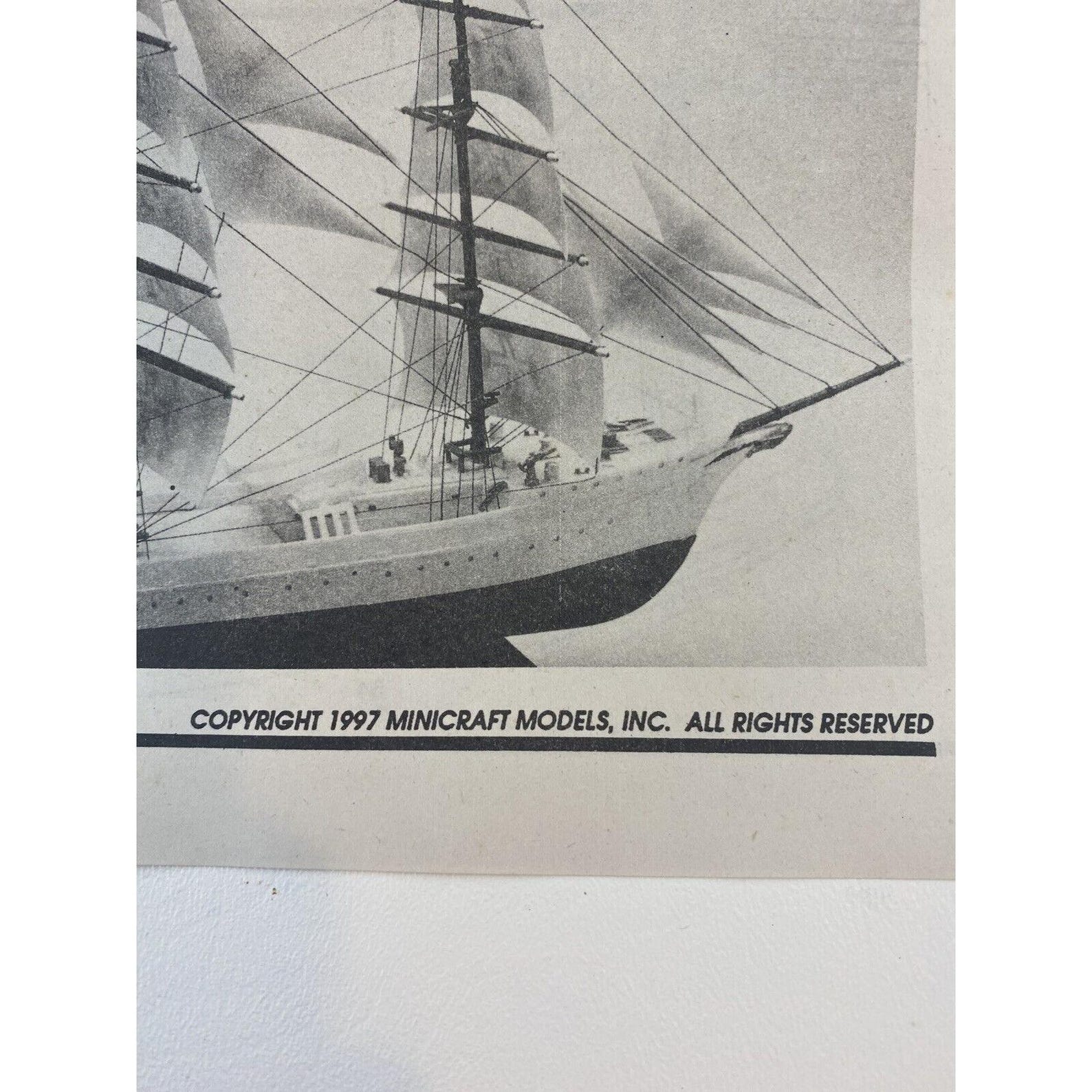 Minicraft Model Kit 1/350 Scale Sagres, Portuguese Navy Training Ship ...